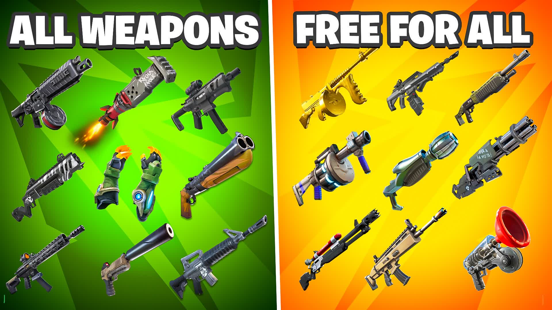 ALL WEAPONS - FFA 🔫 [ biel123 ] – Fortnite Creative Map Code