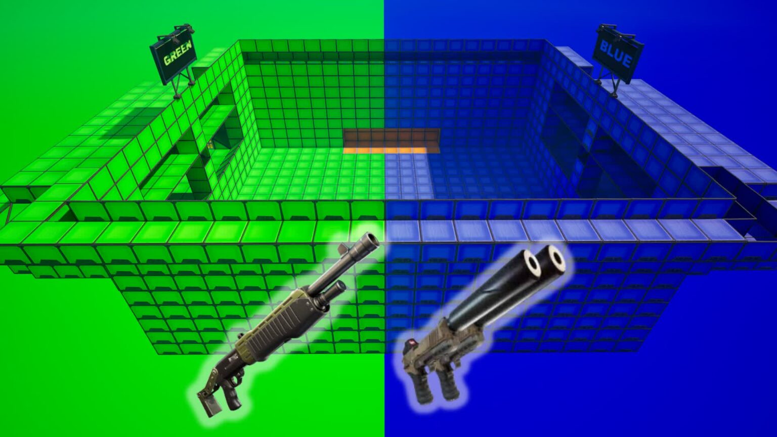 💯CRAZZY 🥶GREEN VS BLUE [ genshadow ] – Fortnite Creative Map Code