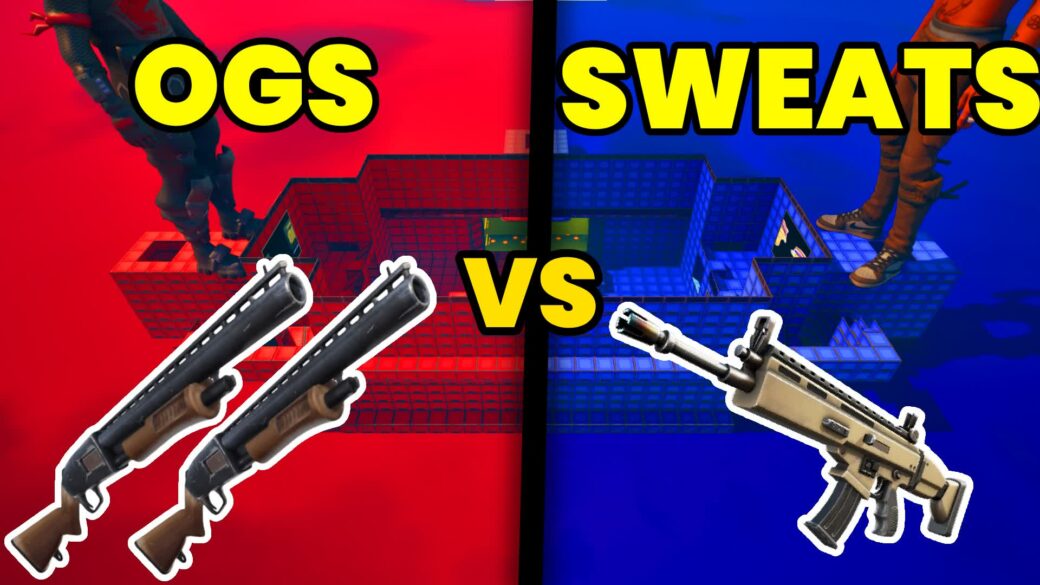 OGS VS SWEATS (RED VS BLUE)⭐ [ whorifty ] – Fortnite Creative Map Code