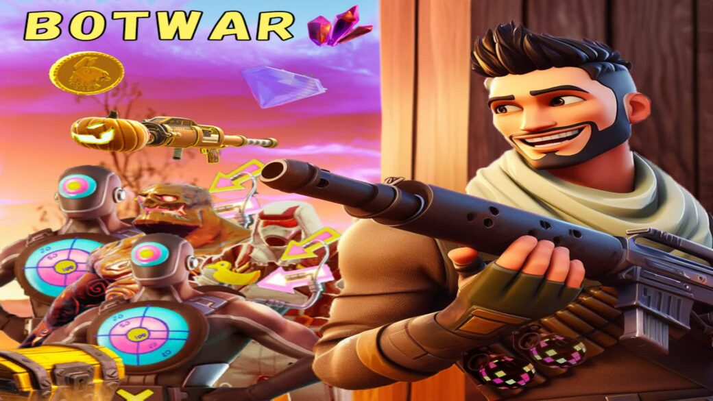 BOT WAR (BOT,zombies ,all weapons) [ minpe ] – Fortnite Creative Map Code