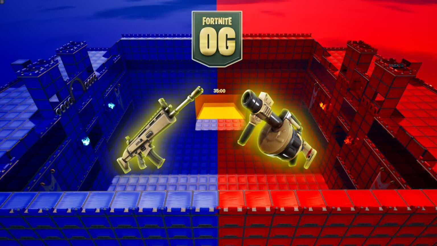 ORIGINAL RED VS BLUE 🔴🔵 [ bennyblack ] – Fortnite Creative Map Code
