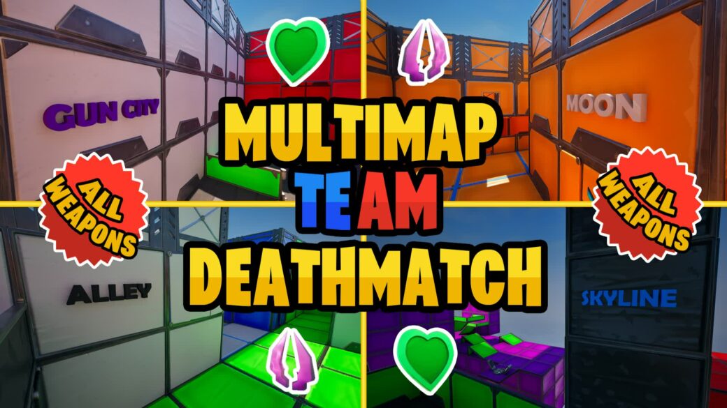 MULTIMAP TEAM DEATHMATCH ALL WEAPONS [ ghettoinc ] – Fortnite Creative ...