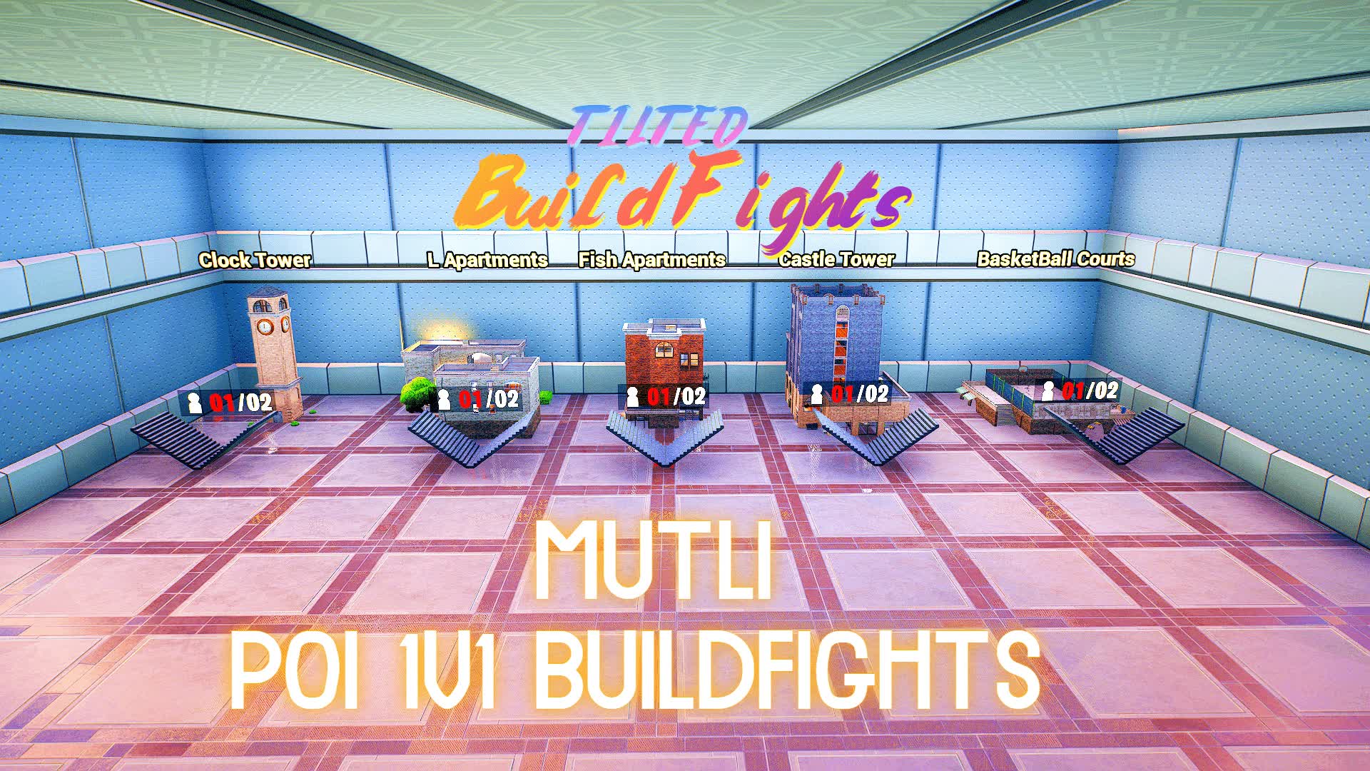 Tilted Towers 1v1 Build Fights [ cifs ] – Fortnite Creative Map Code