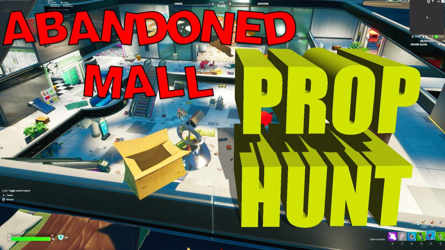 Abandoned Mall Prop Hunt [ acid9 ] – Fortnite Creative Map Code