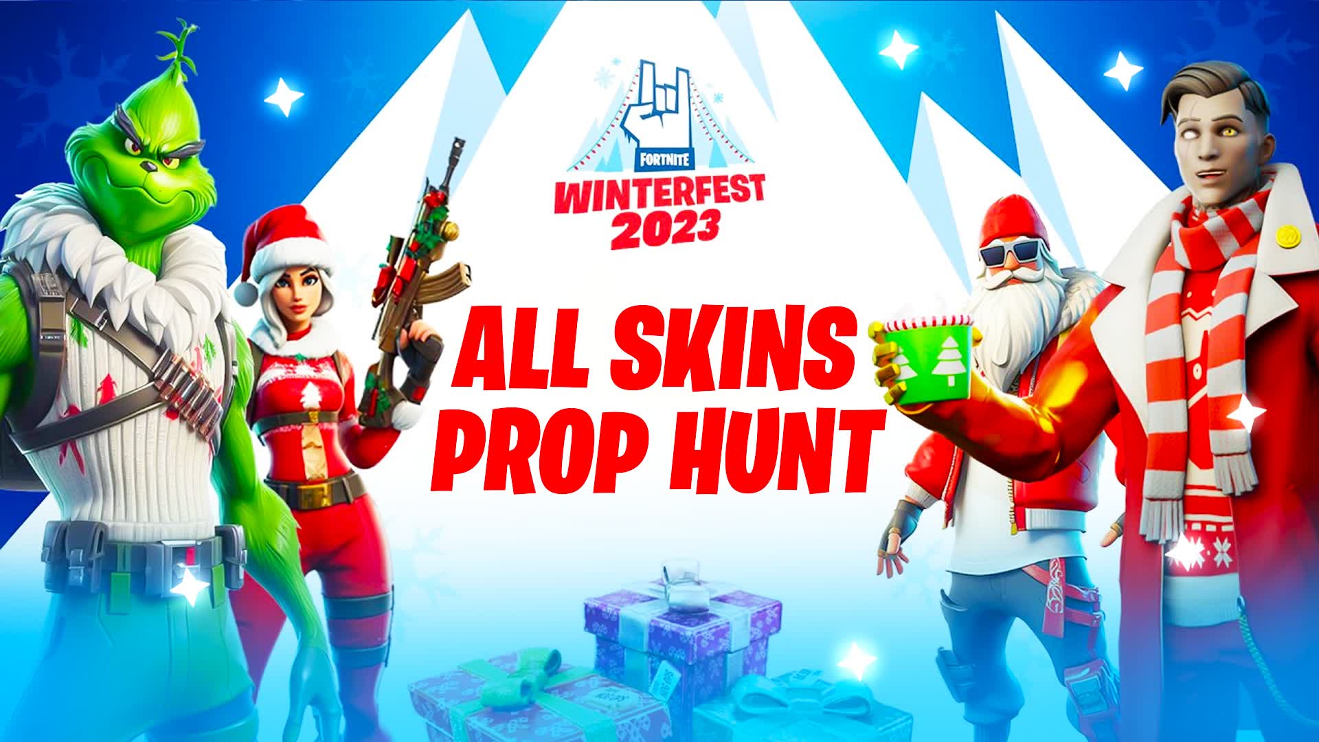 WINTER ALL SKINS - PROP HUNT [ pbn ] – Fortnite Creative Map Code