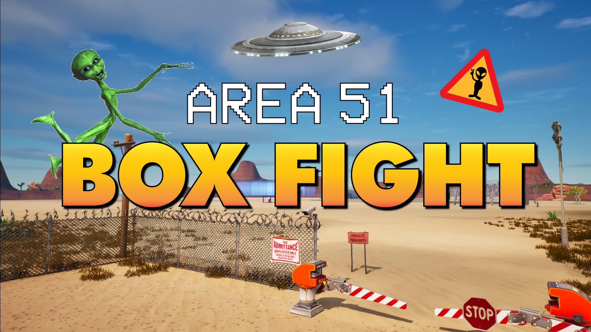 👽AREA 51 BOX FIGHT (ALL WEAPONS) [ dezwright ] – Fortnite Creative Map Code