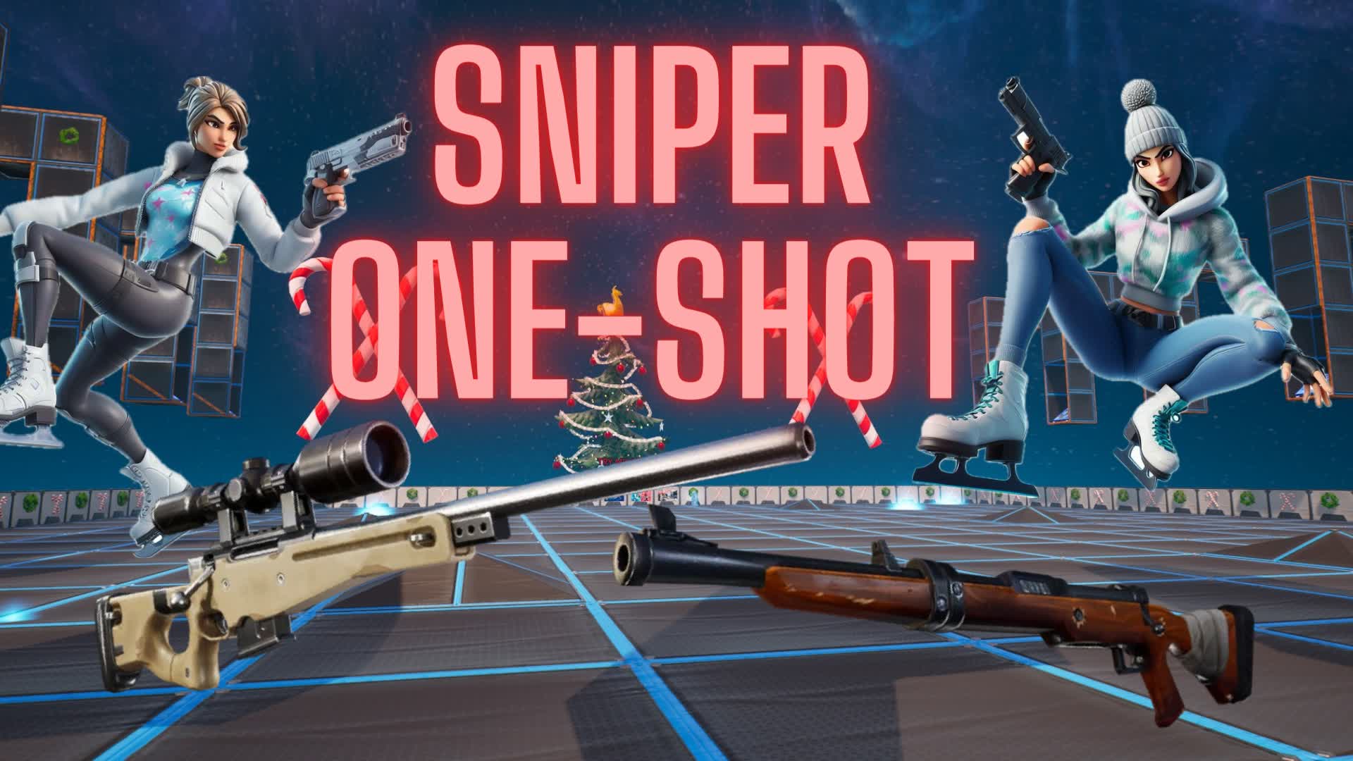 SNIPER ONE SHOT 🎯 [WINTER UPDATE] [ roomba ] – Fortnite Creative Map Code
