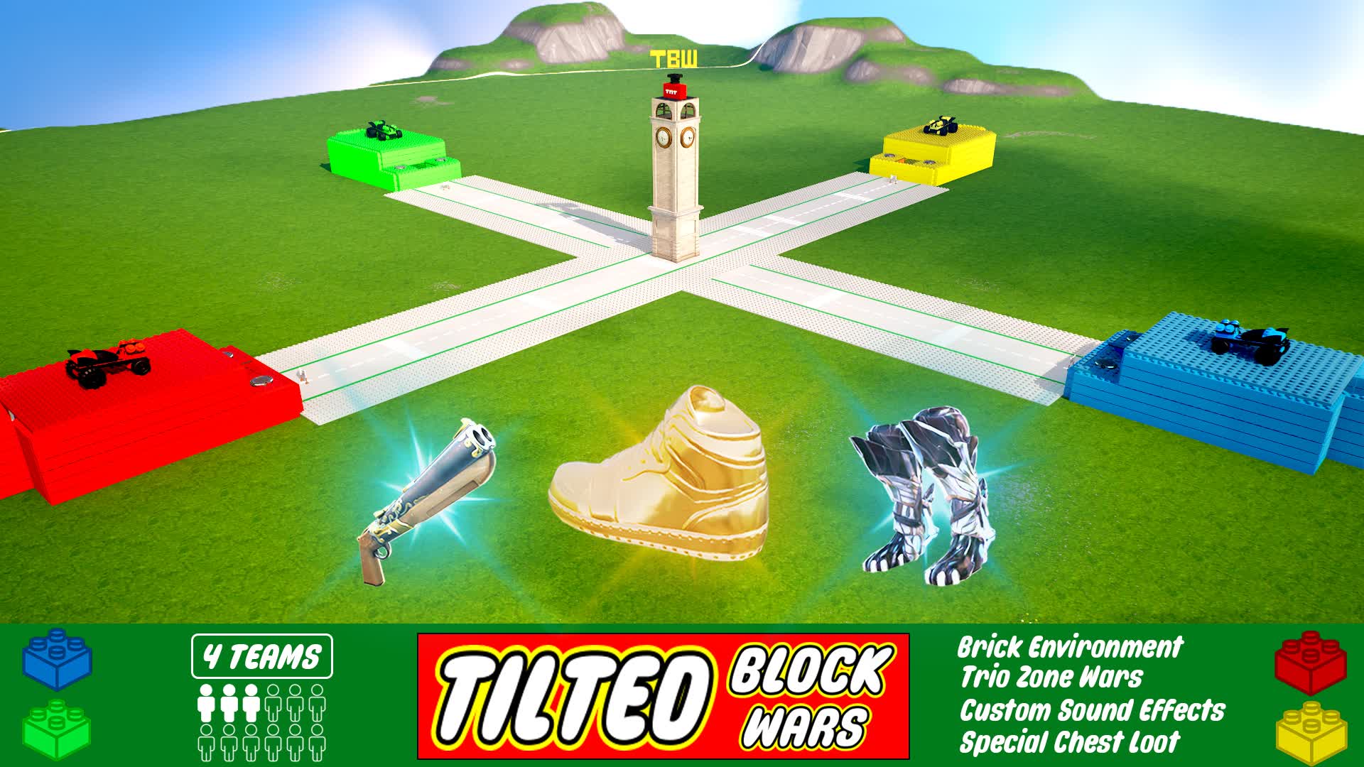 TILTED BLOCK WARS 🏦 [ joys ] – Fortnite Creative Map Code