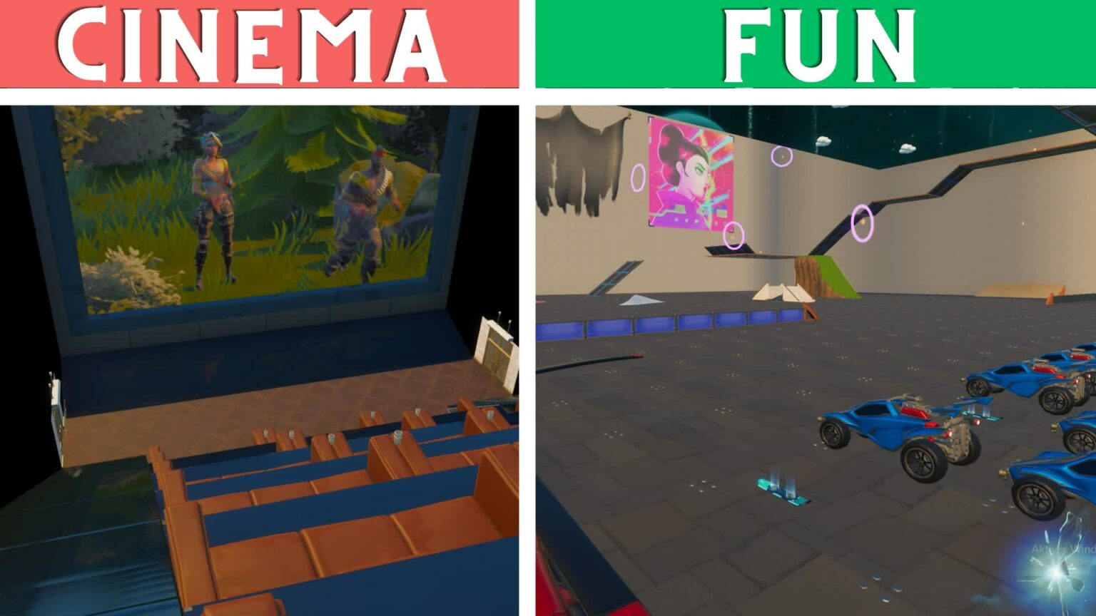 🔴 Fortnite Cinema & Fun Land [ mainblanc ] – Fortnite Creative Map Code