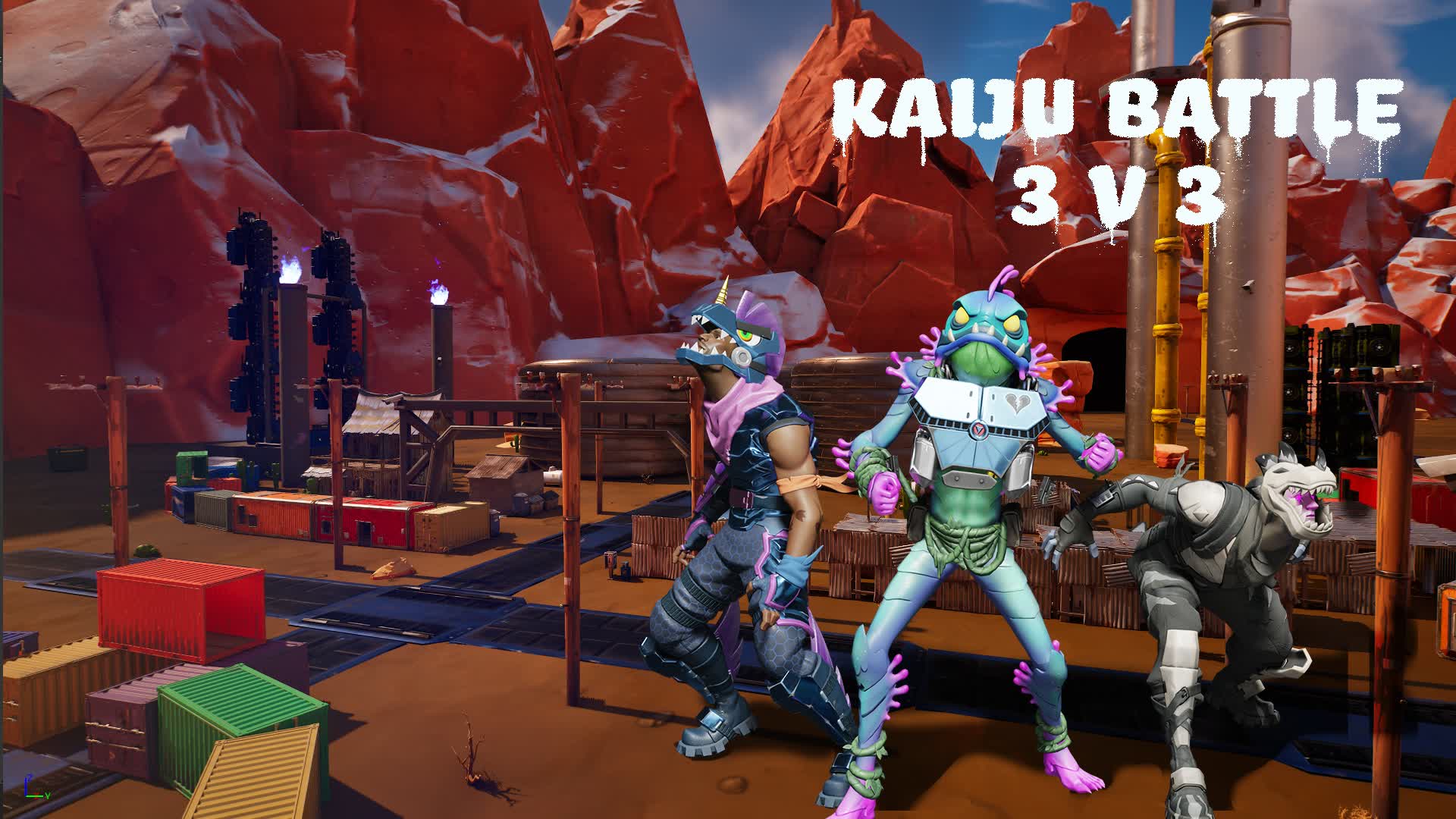 Kaiju Wars! Oversized war! [ xombi-maps ] – Fortnite Creative Map Code