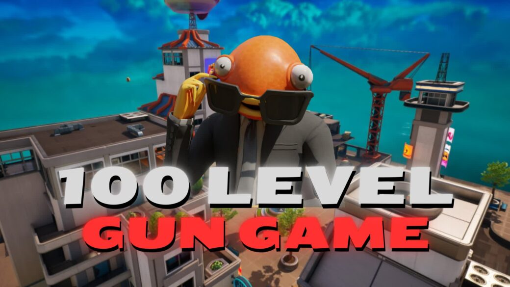 100 LEVEL ONE SHOT GUN GAME 👑 [ grin ] – Fortnite Creative Map Code
