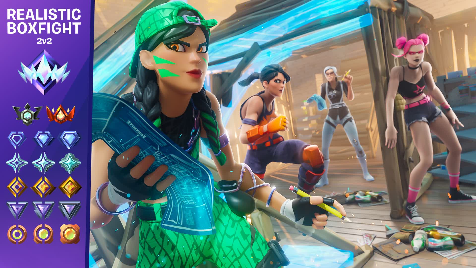 Realistic Box Fight (2v2) 📦 [ Finest ] – Fortnite Creative Map Code