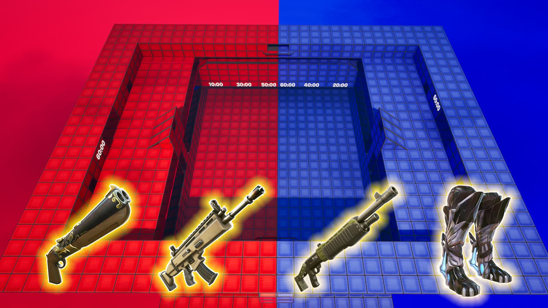 COOL RED VS BLUE 🔴🔵 [ metarou ] – Fortnite Creative Map Code