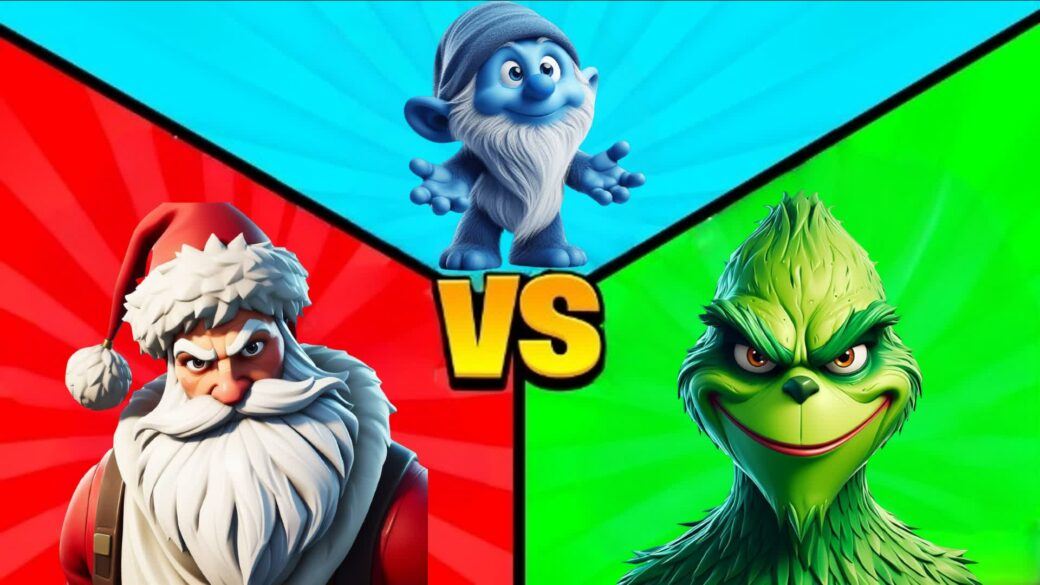 SANTA VS SMURF VS GRINCH 💯 [ tiboszn ] – Fortnite Creative Map Code