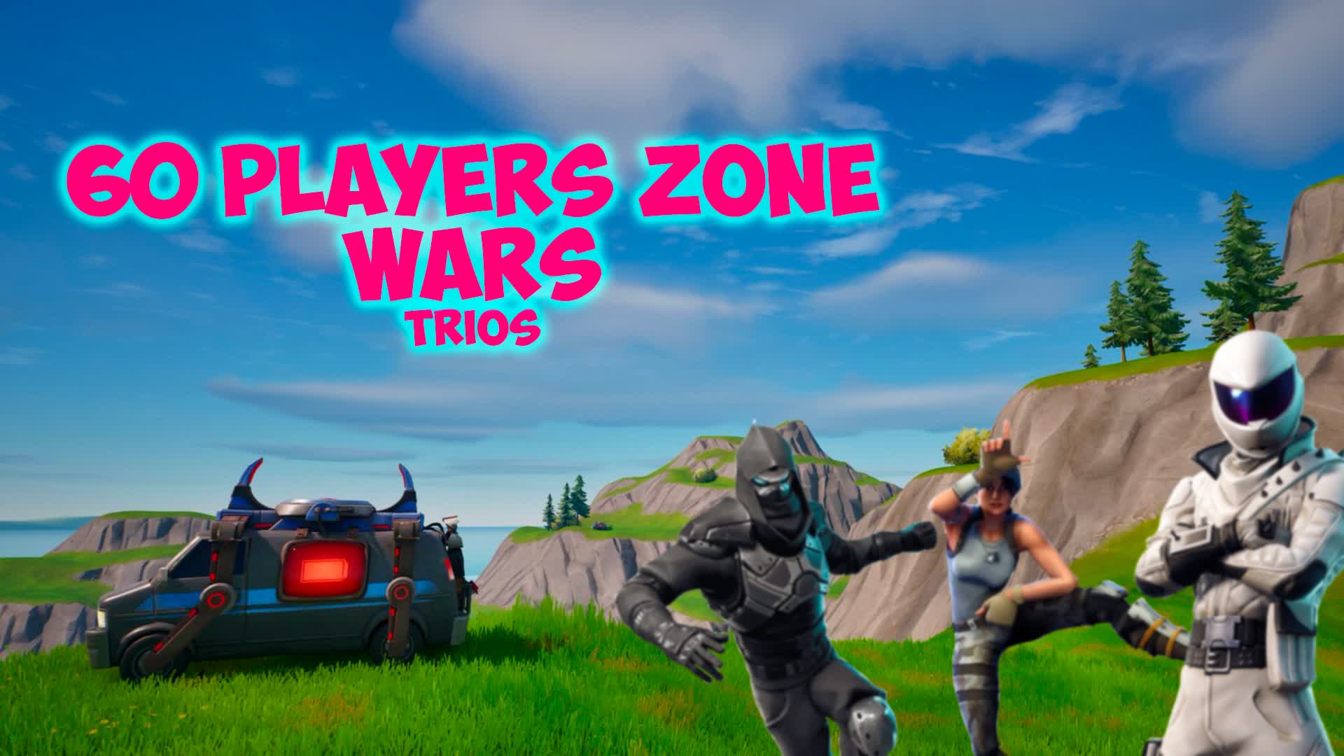 60 PLAYER ZONE WARS (TRIOS) [ royaljkr ] – Fortnite Creative Map Code