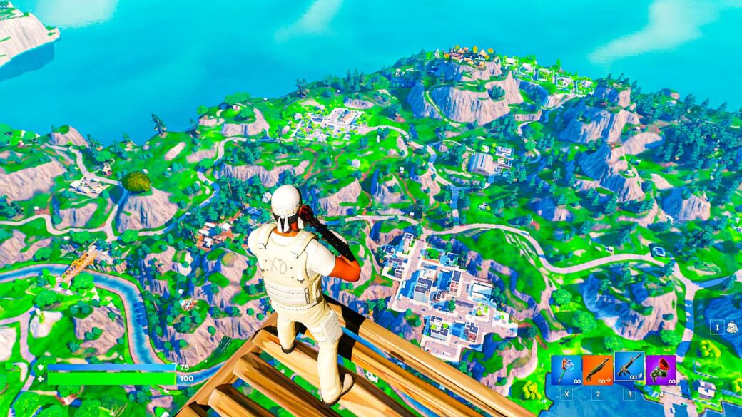 ⭐1v1 Custom Backgrounds⭐v2 [ Orange ] Fortnite Creative Map Code
