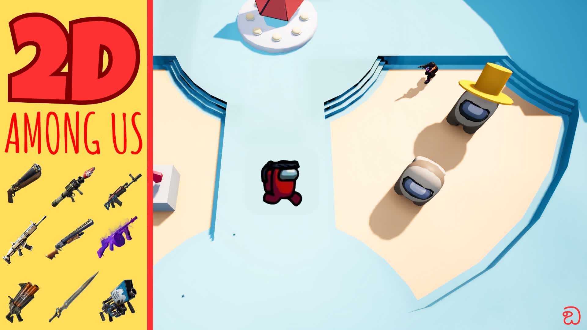 2D AMONG US GUN GAME: AIRSHIP [ alexmaxfp ] – Fortnite Creative Map Code