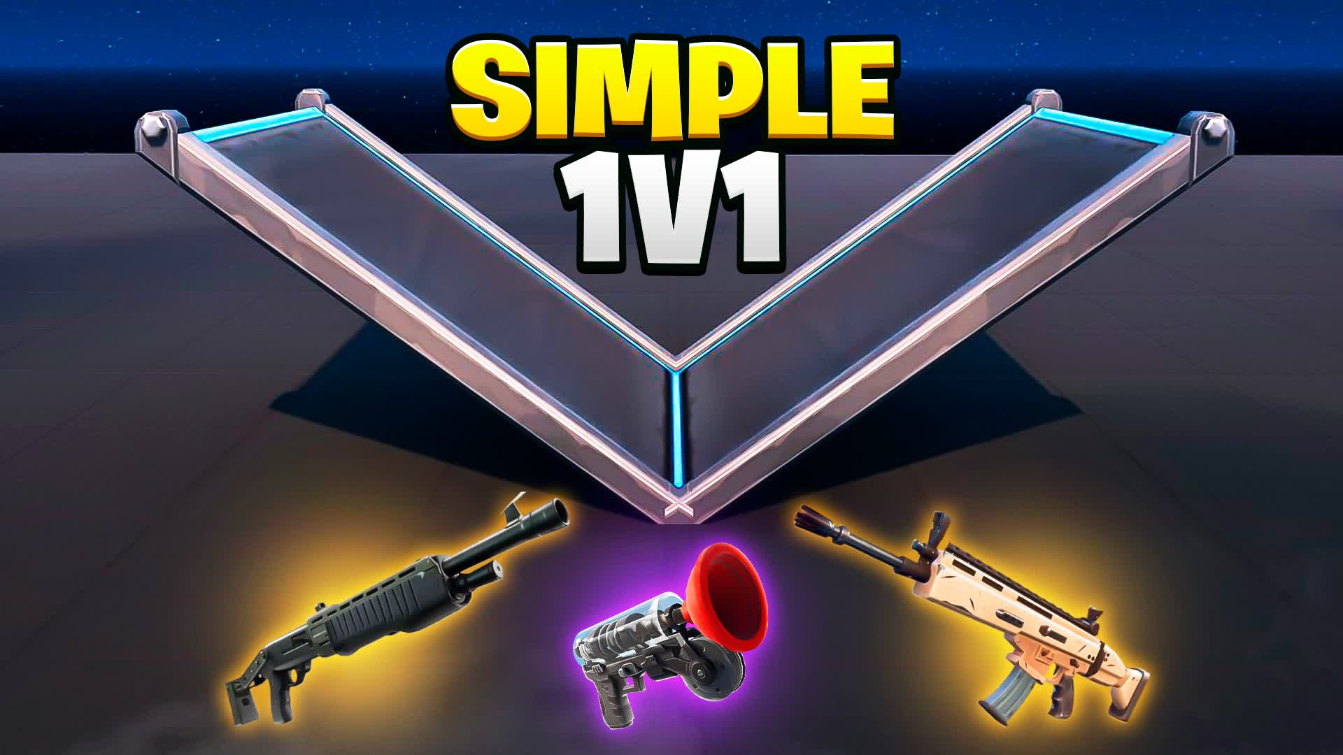 SIMPLE 1V1 🔫 [ bluegg ] – Fortnite Creative Map Code