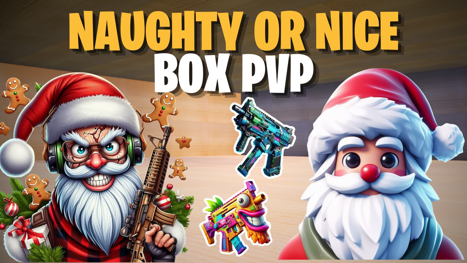 📦NAUGHTY OR NICE BOX PVP📦 [ 3go ] – Fortnite Creative Map Code