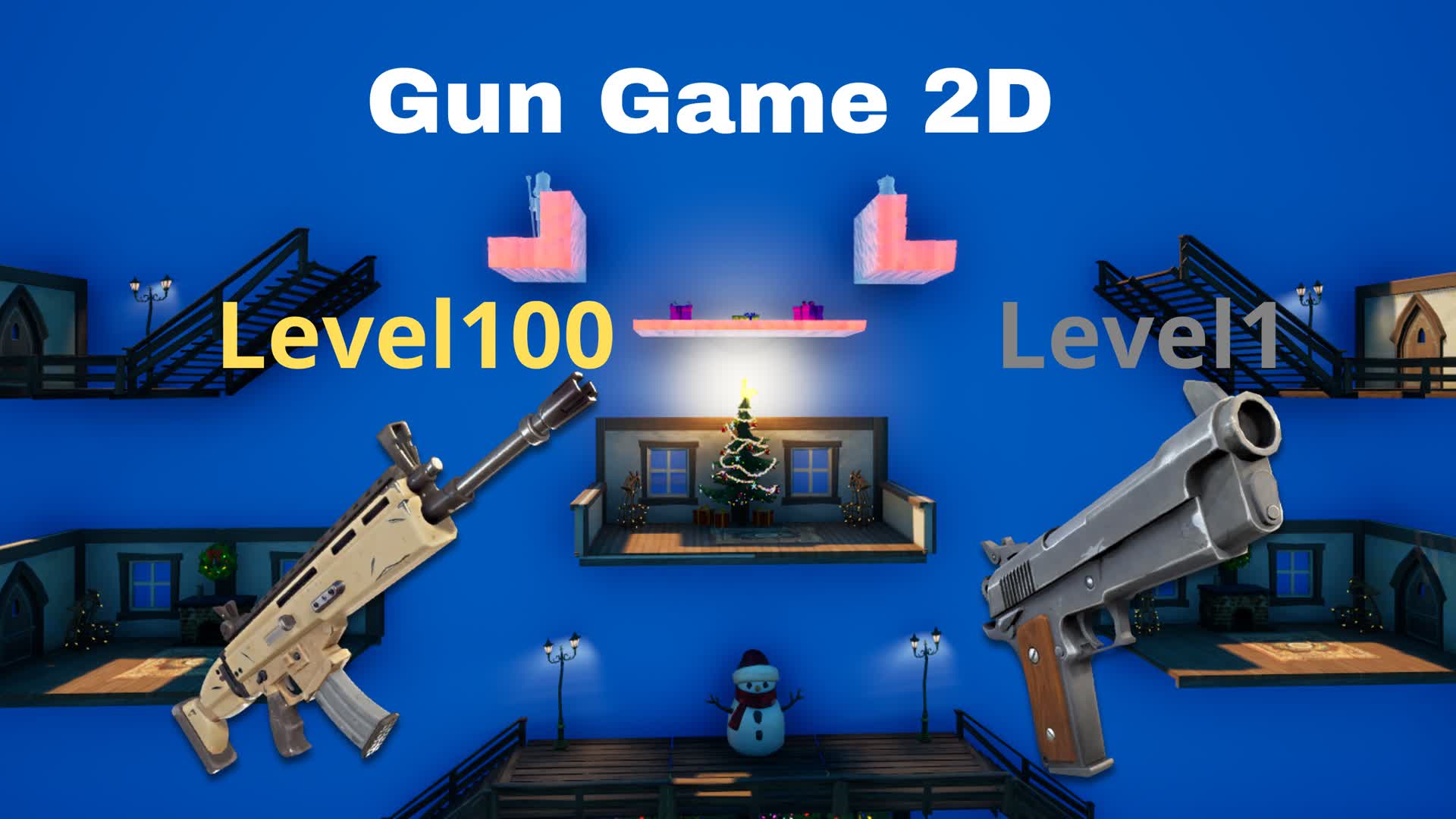 🎄2D Gun Game Winter Fight🎄 [ sergio_ovd5 ] – Fortnite Creative Map Code