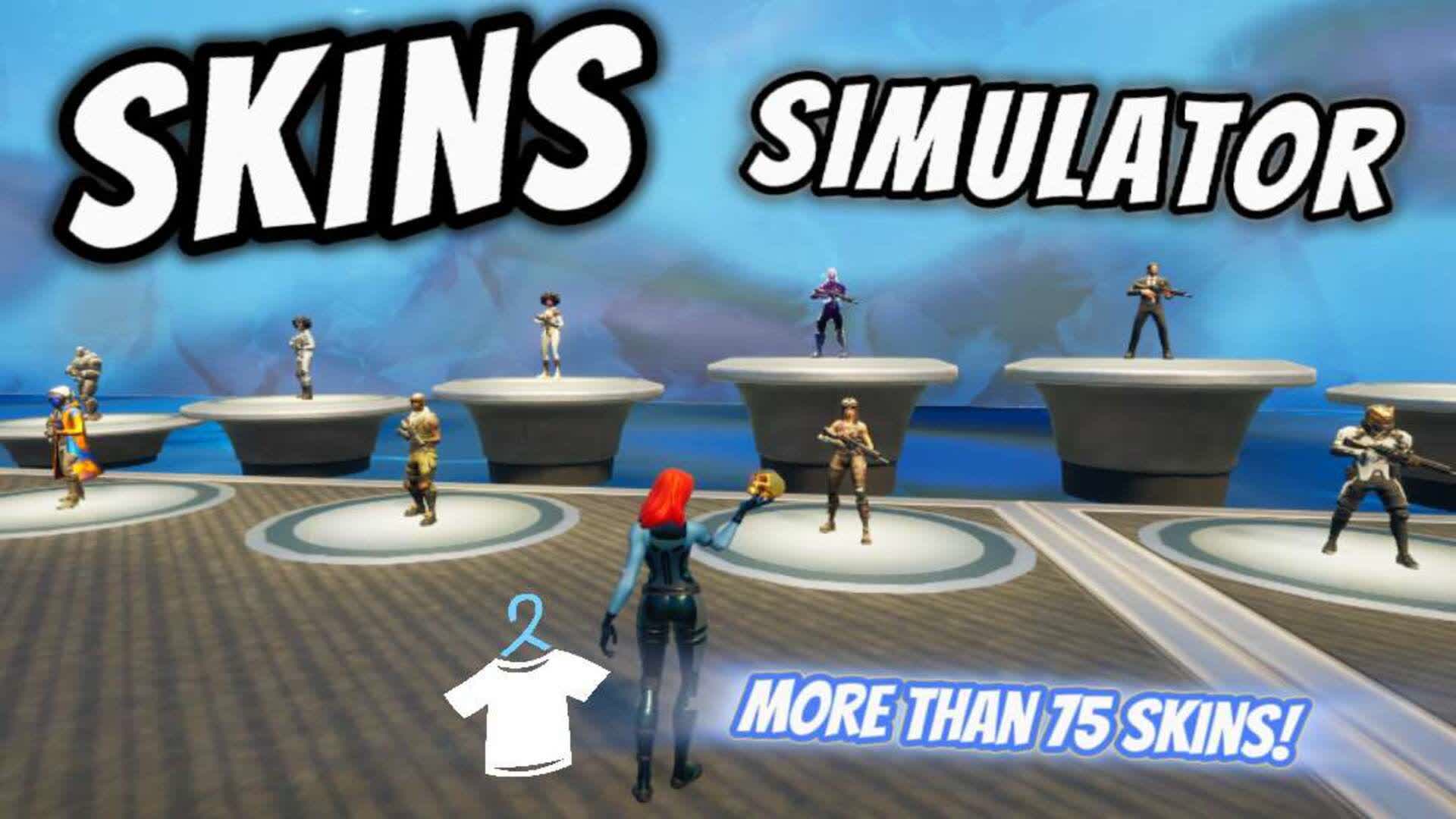 🎭FREE SKINS SIMULATOR👕 [ valouu ] – Fortnite Creative Map Code