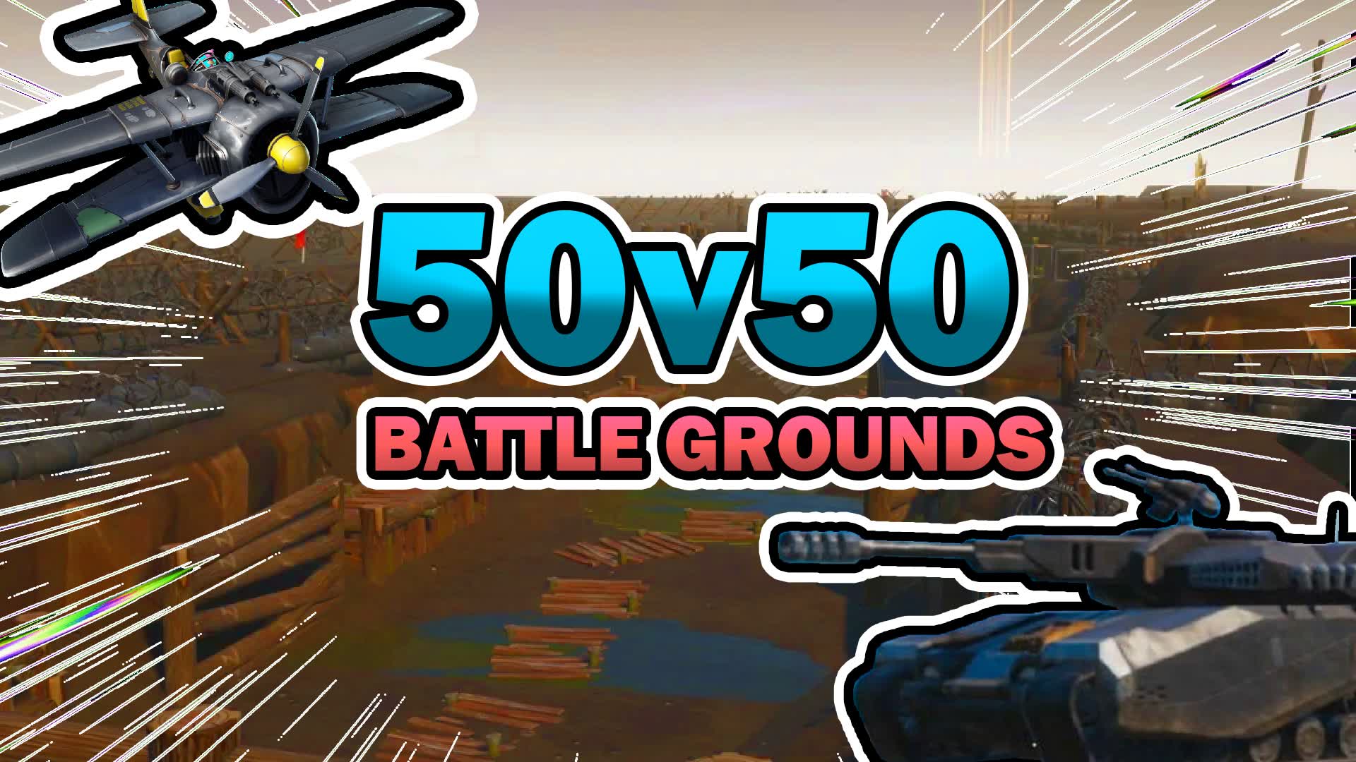 50v50-Planes and Tanks [ kezza ] – Fortnite Creative Map Code