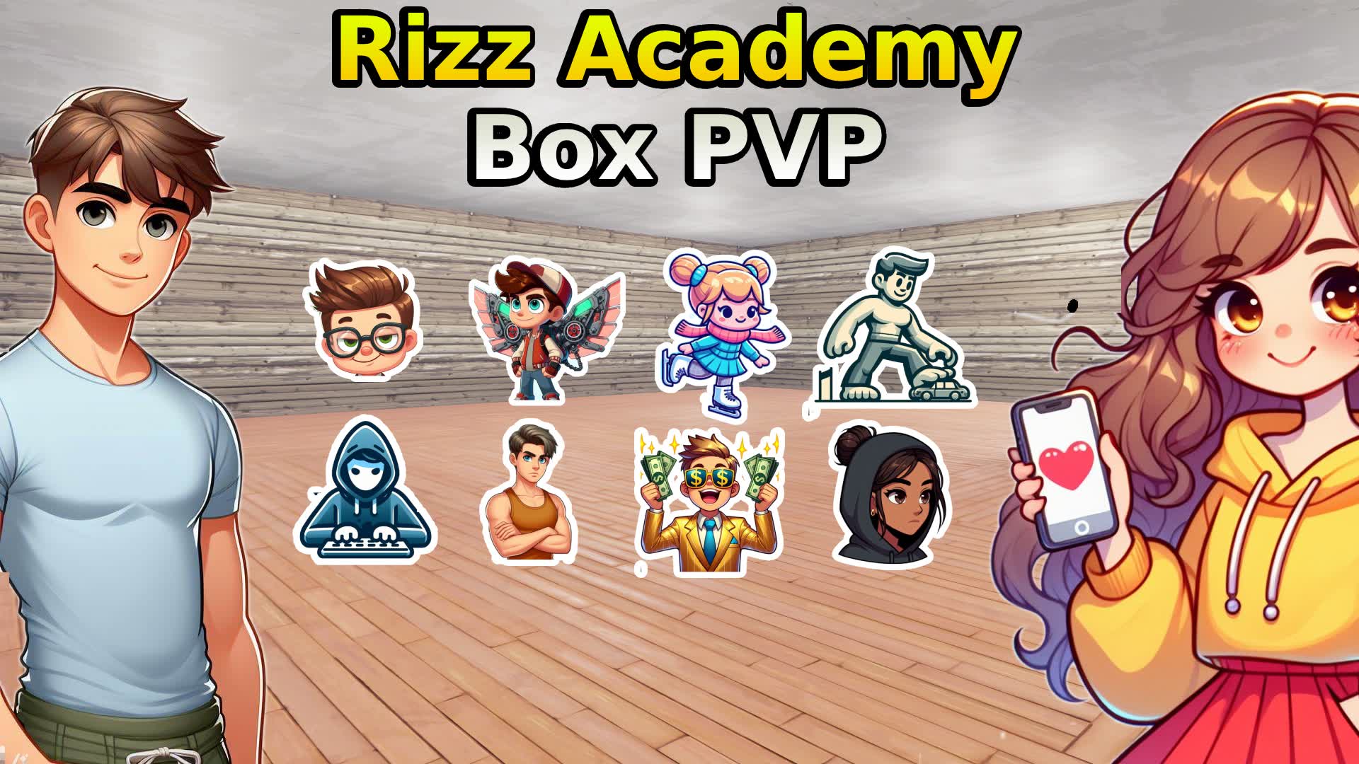 Rizz Academy 🏫Box PVP 📦 [ zeyora ] – Fortnite Creative Map Code
