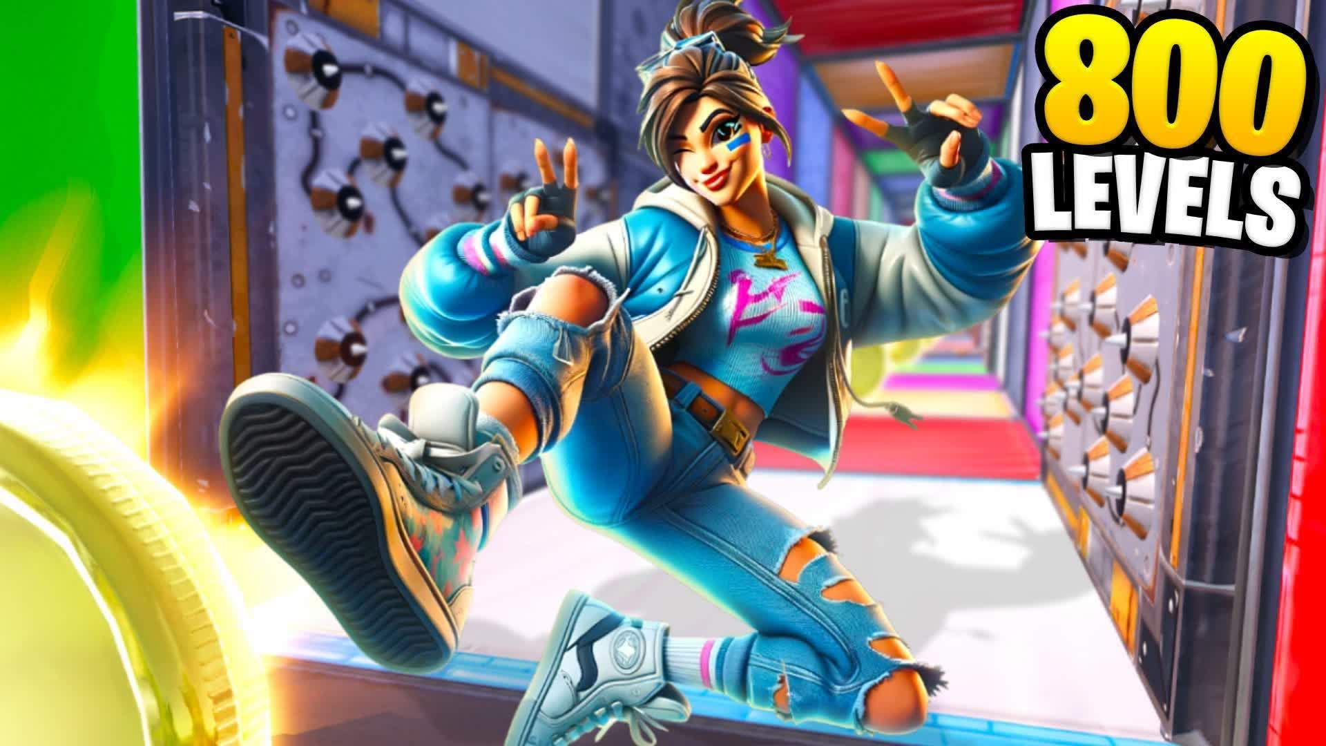 ⭐+800 LEVEL EASY PARKOUR [ bjr ] – Fortnite Creative Map Code