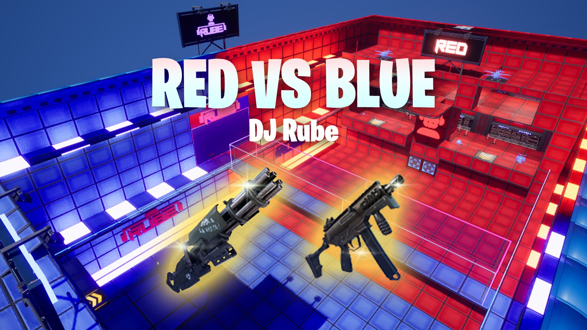 DJ Rube Red vs Blue [ dj_rube ] – Fortnite Creative Map Code