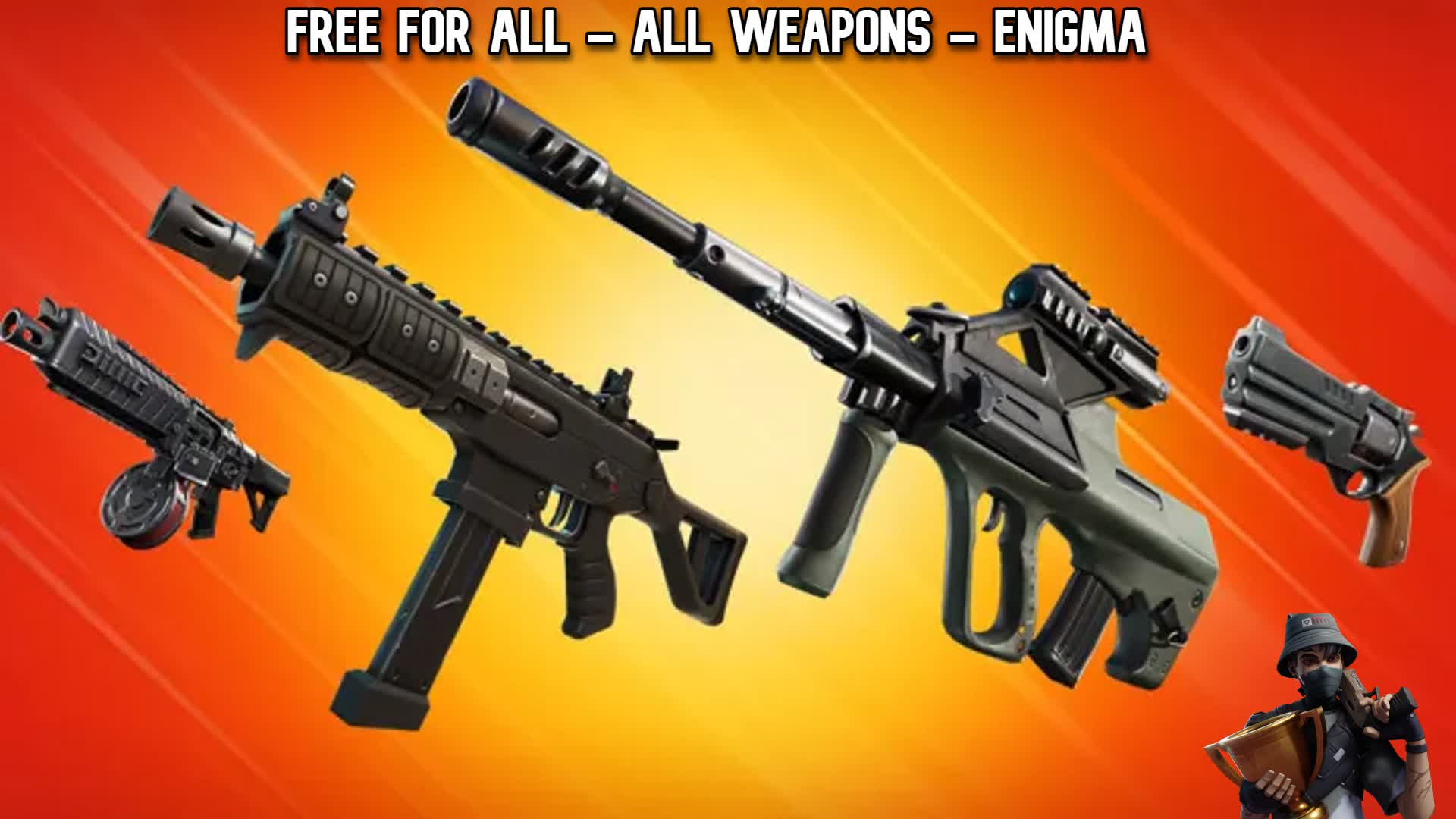 Free For All - All Weapons - Enigma [ enigma.yt ] – Fortnite Creative Map Code