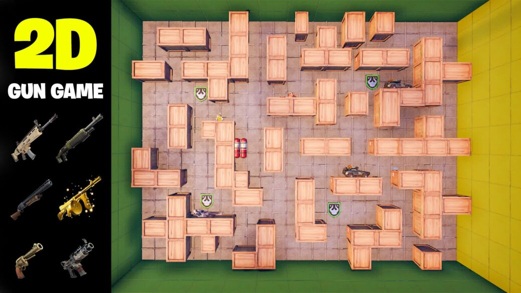 2D MILITARY GUN GAME ONE SHOT [ ate ] – Fortnite Creative Map Code