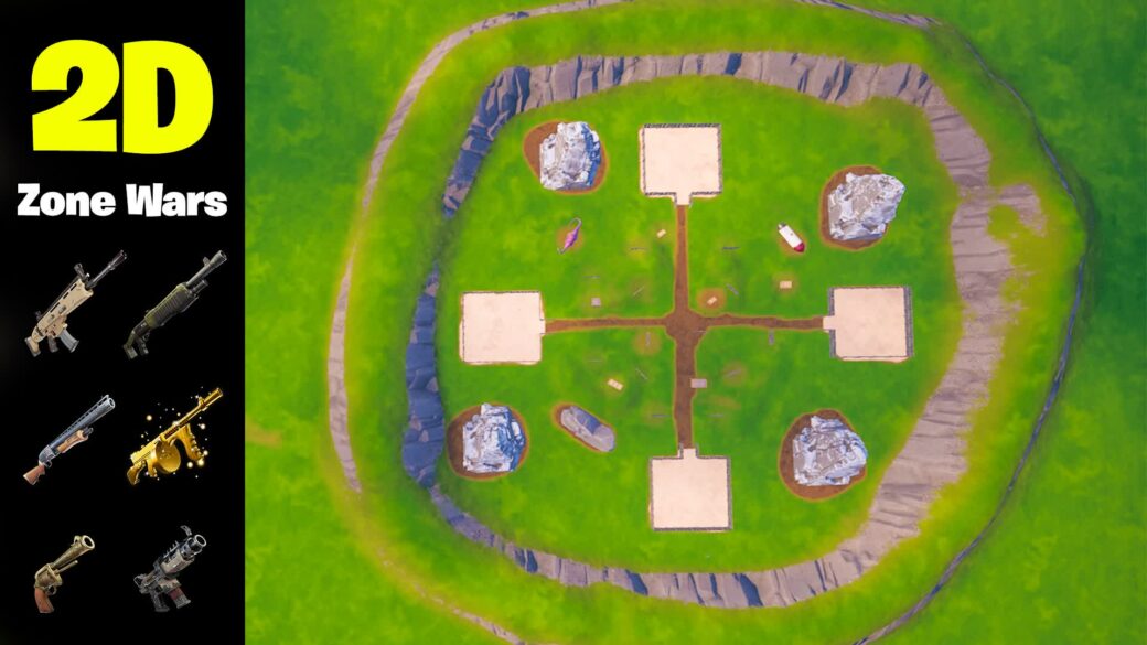 2D ZONE WARS [ ate ] – Fortnite Creative Map Code