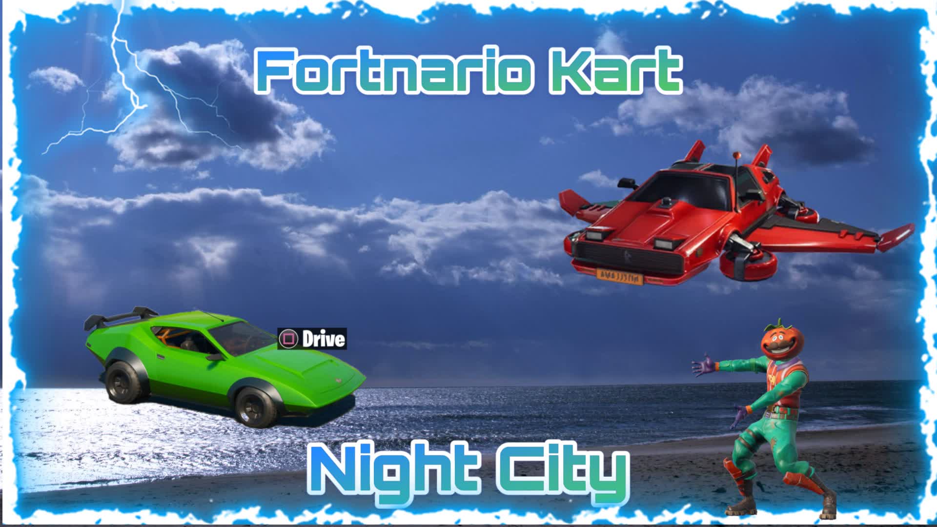 Fortnario Kart (Night City) [ kyzero ] – Fortnite Creative Map Code