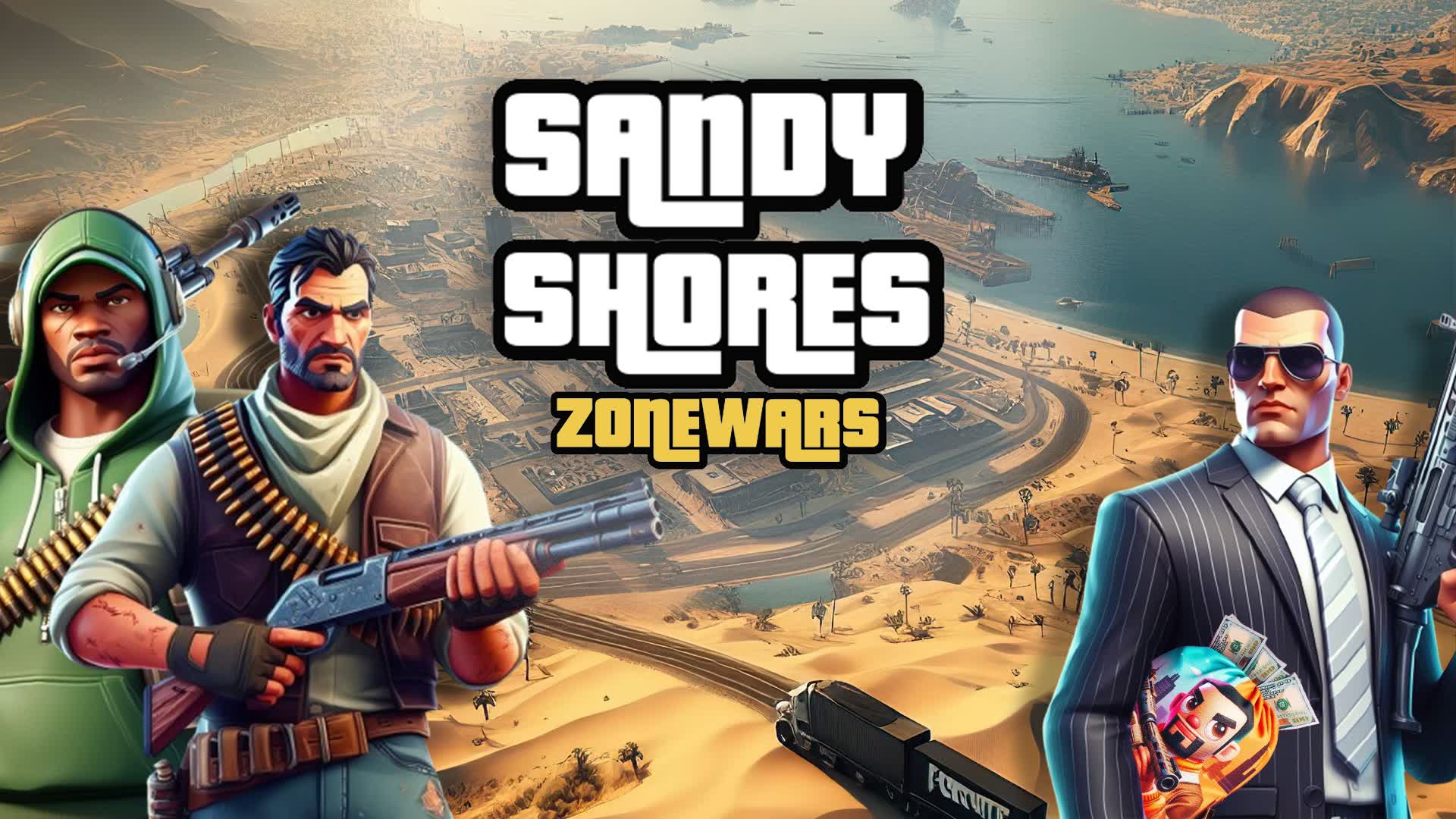 SANDY SHORES ZONEWARS 🌀 [ kikada ] – Fortnite Creative Map Code