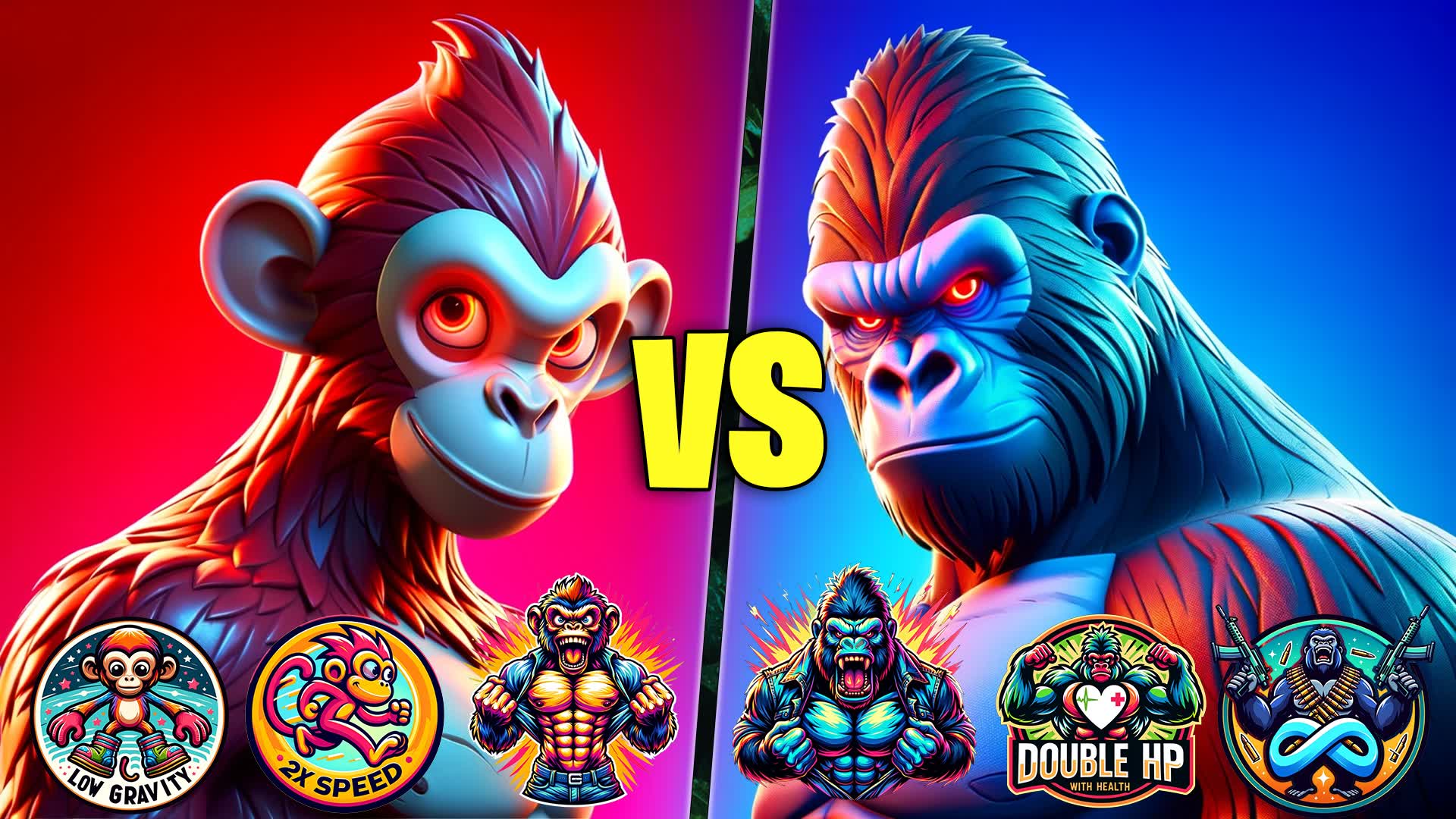 🙉Acoustic Monkey VS Sigma Gorilla🦍 [ statics ] – Fortnite Creative Map Code