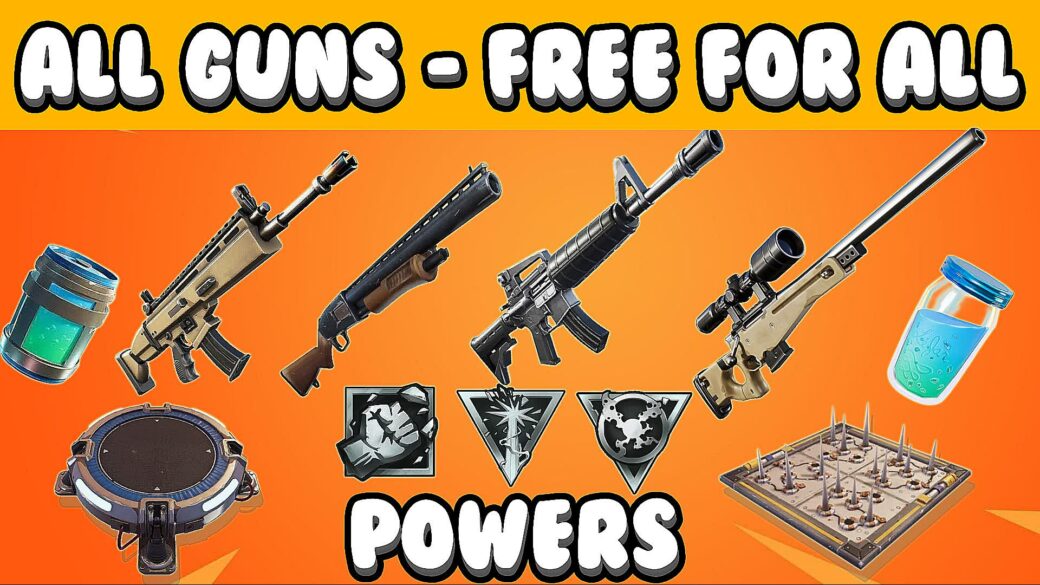🦸 ALL GUNS - FREE FOR ALL 🦸 [ talkz ] – Fortnite Creative Map Code