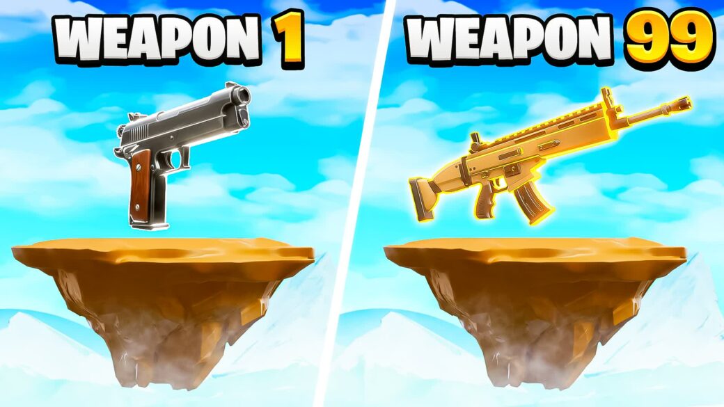 FLOATING ISLAND RANDOM GUN GAME 🎈 [ drink ] – Fortnite Creative Map Code