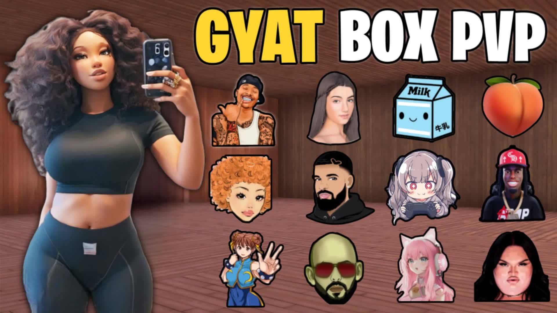 🍑GYAT BOX PVP📦 [ twoody ] – Fortnite Creative Map Code