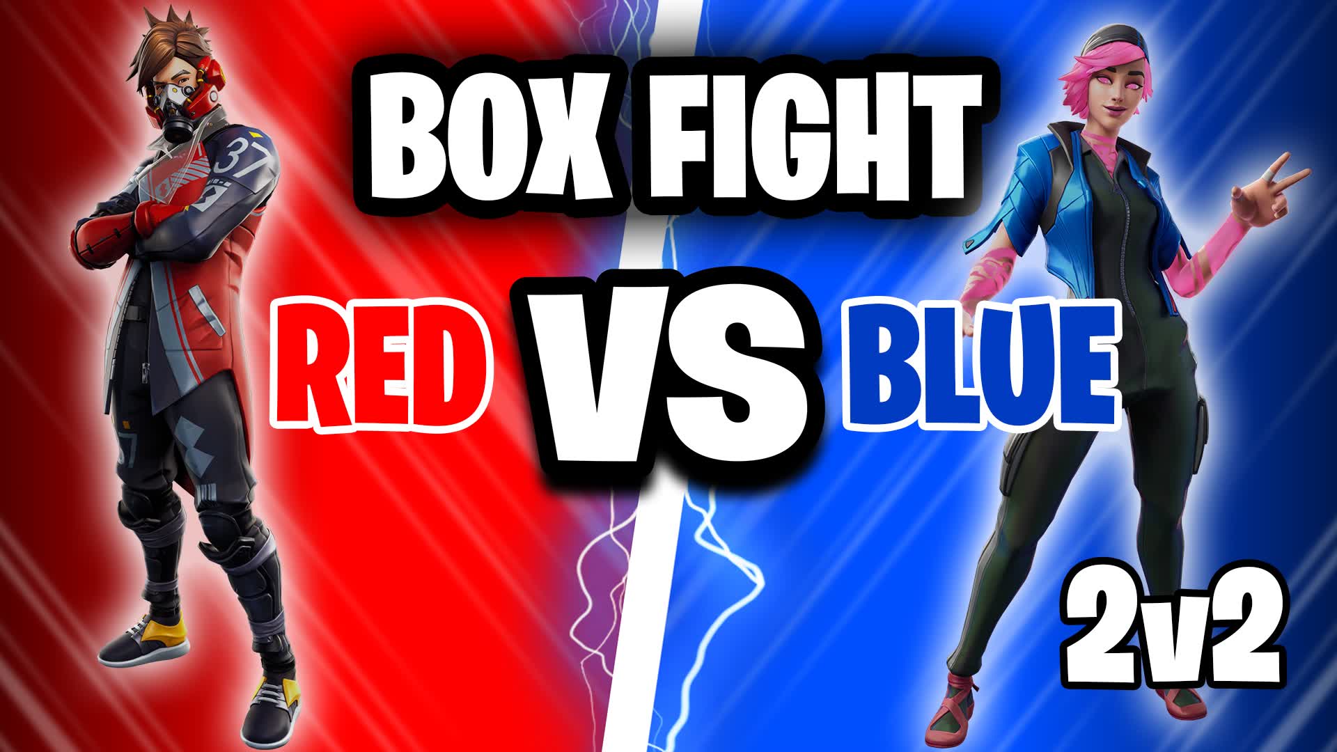RED vs BLUE BOX FIGHT (2v2) [ lestormie ] – Fortnite Creative Map Code