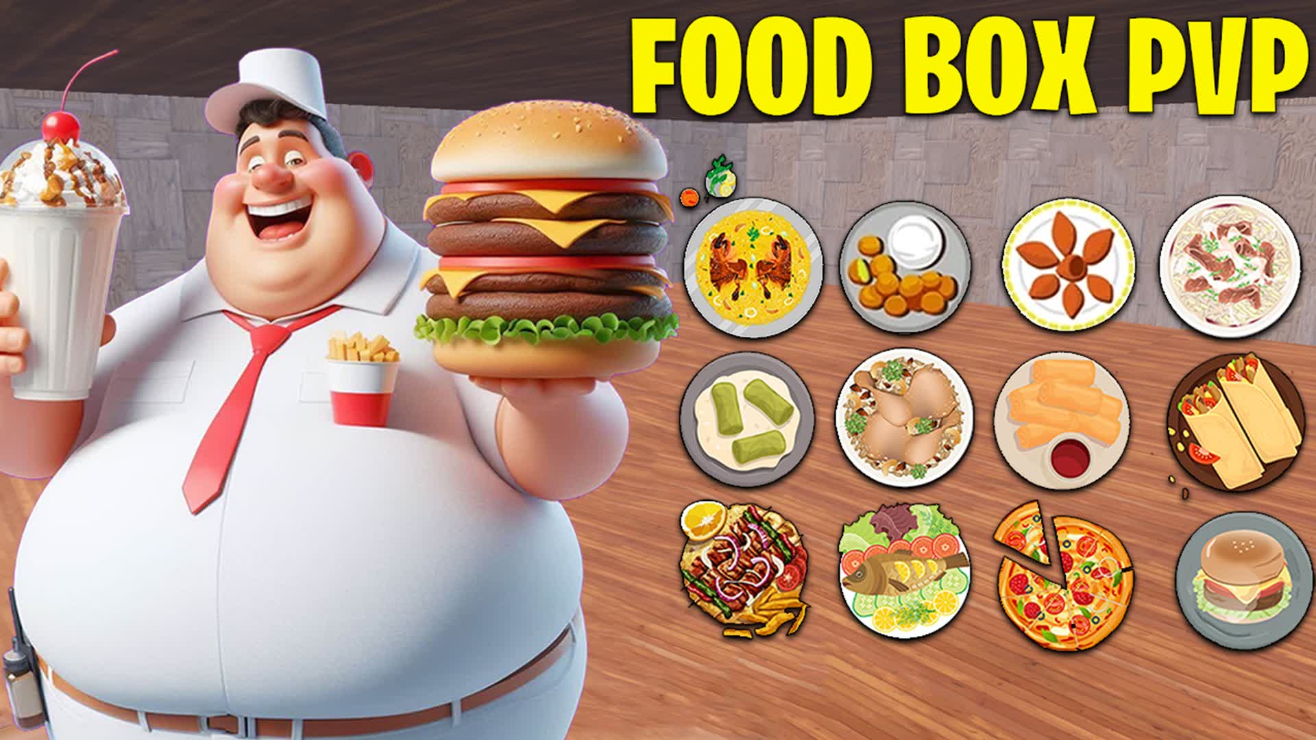 🍕 FOOD BOX PVP 📦 [ m8s ] – Fortnite Creative Map Code