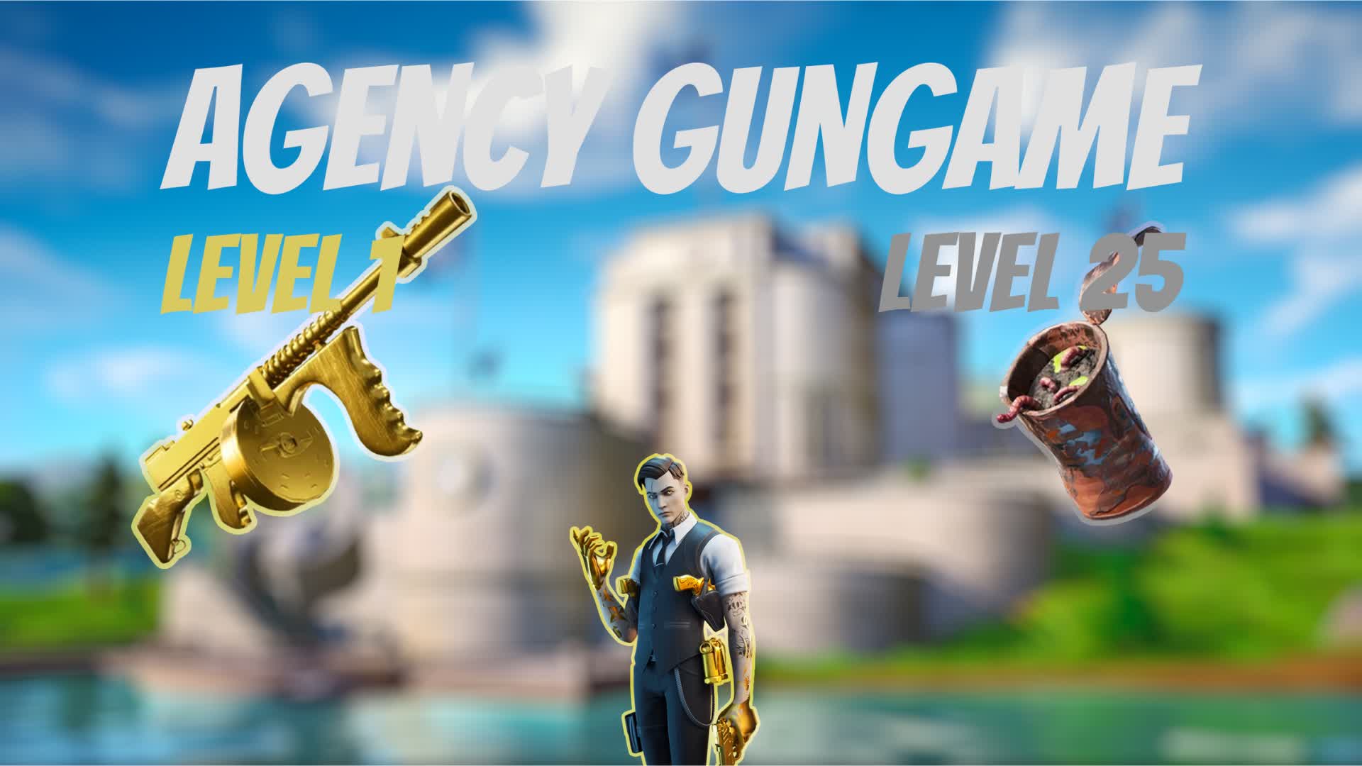 ⭐THE AGENCY GUN GAME⭐ [ dolphin_studios ] – Fortnite Creative Map Code