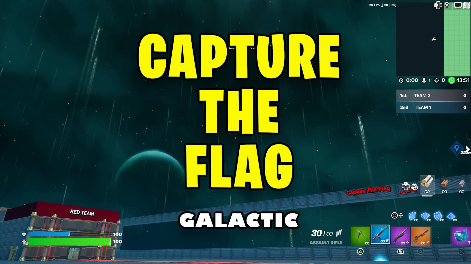 CAPTURE THE FLAG - GALACTIC [ mapnificent ] – Fortnite Creative Map Code