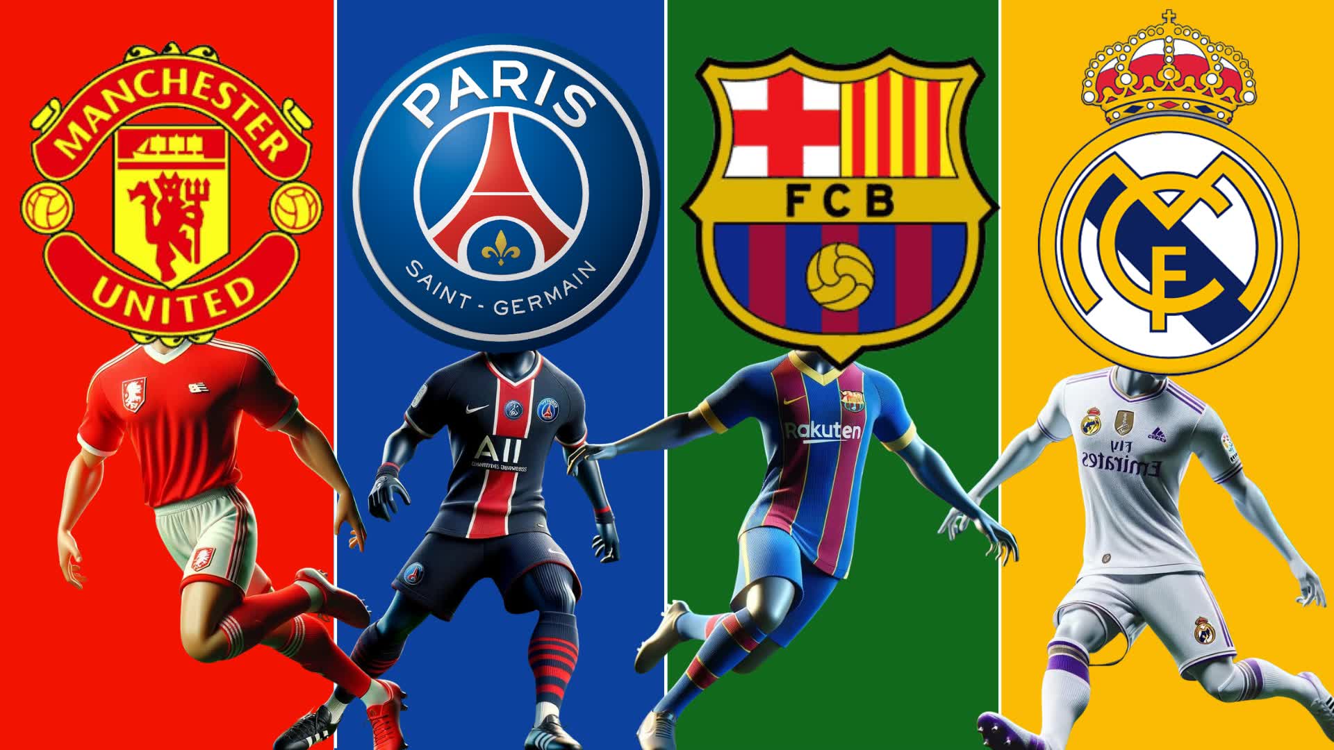 MUN VS PSG VS RMA VS FCB [ sk-1883 ] – Fortnite Creative Map Code