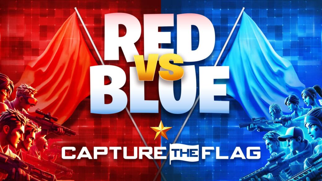 🔴Red vs Blue🔵 Capture the Flag 2024 [ meta4 ] – Fortnite Creative Map Code