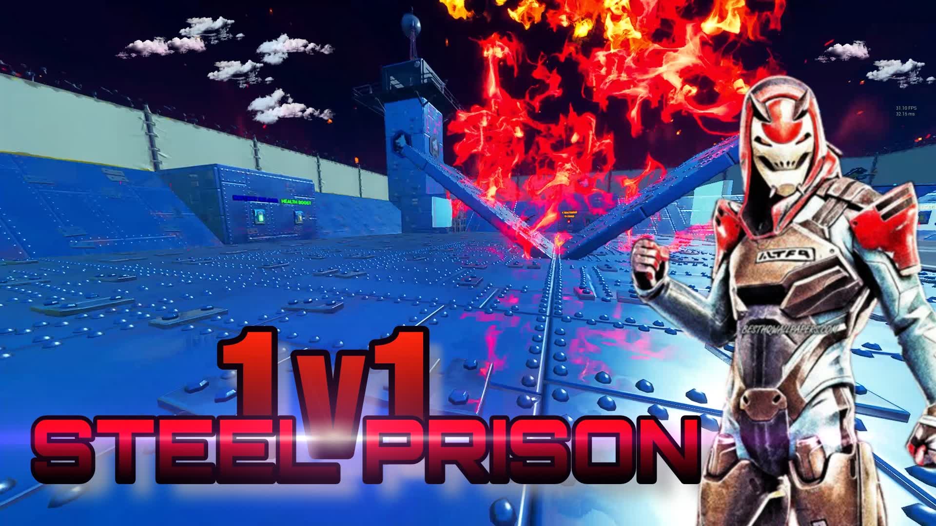 STEEL PRISON🥇1V1🥇 [ ryzenknight ] – Fortnite Creative Map Code