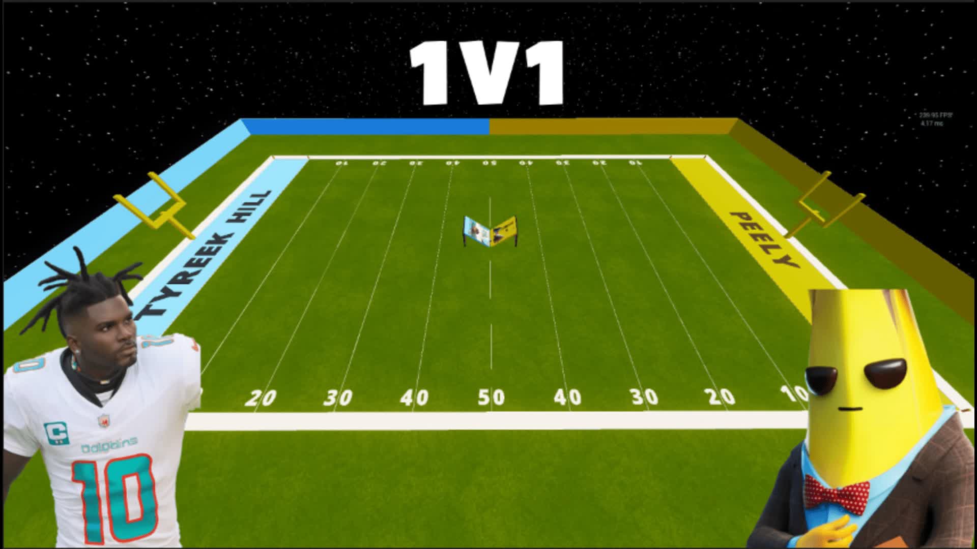 🏈Tyreek Hill vs Peely 1v1🍌 [ stewzb ] – Fortnite Creative Map Code