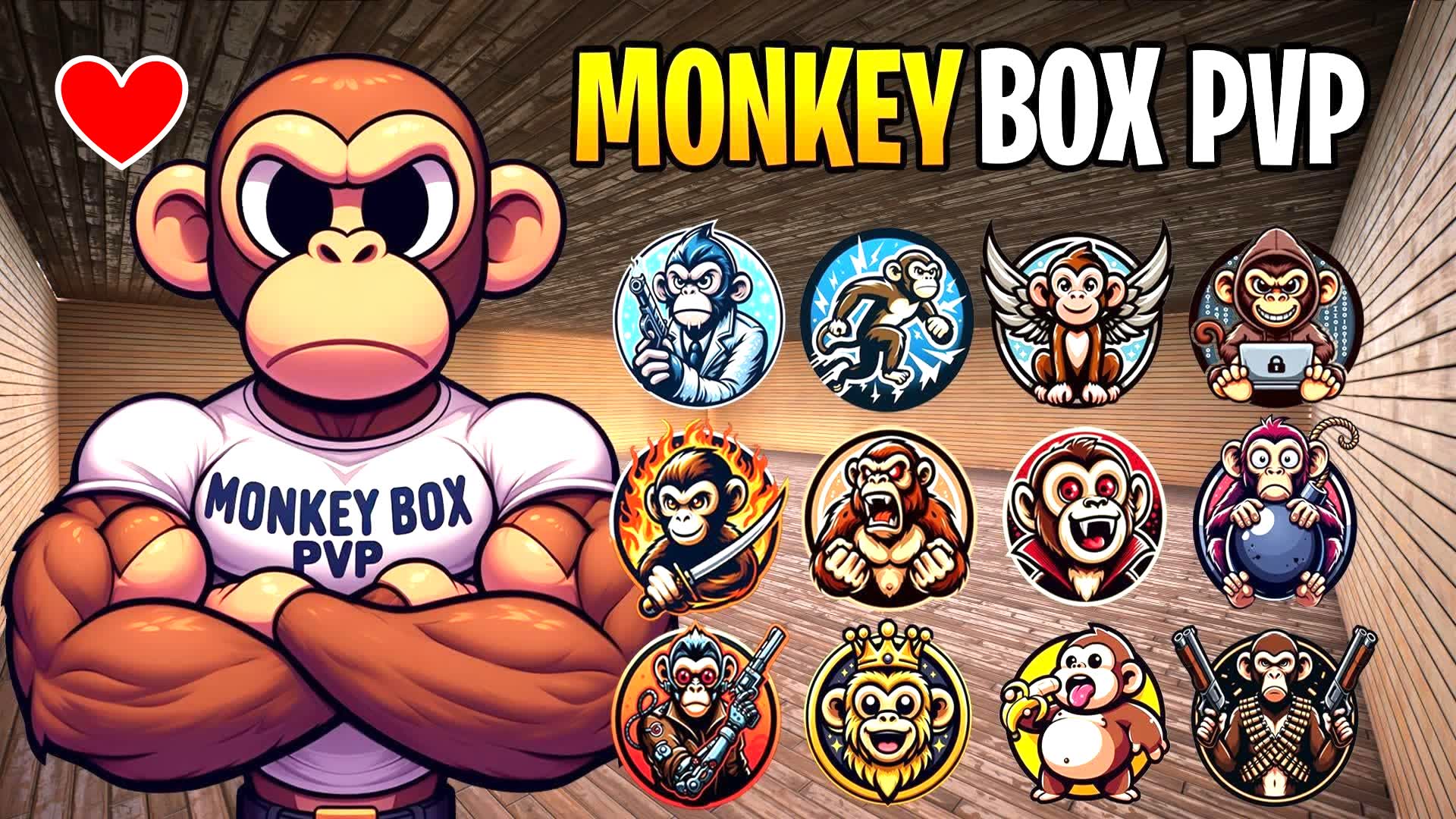 Monkey Box PVP 📦 [ Zone Wars ] – Fortnite Creative Map Code