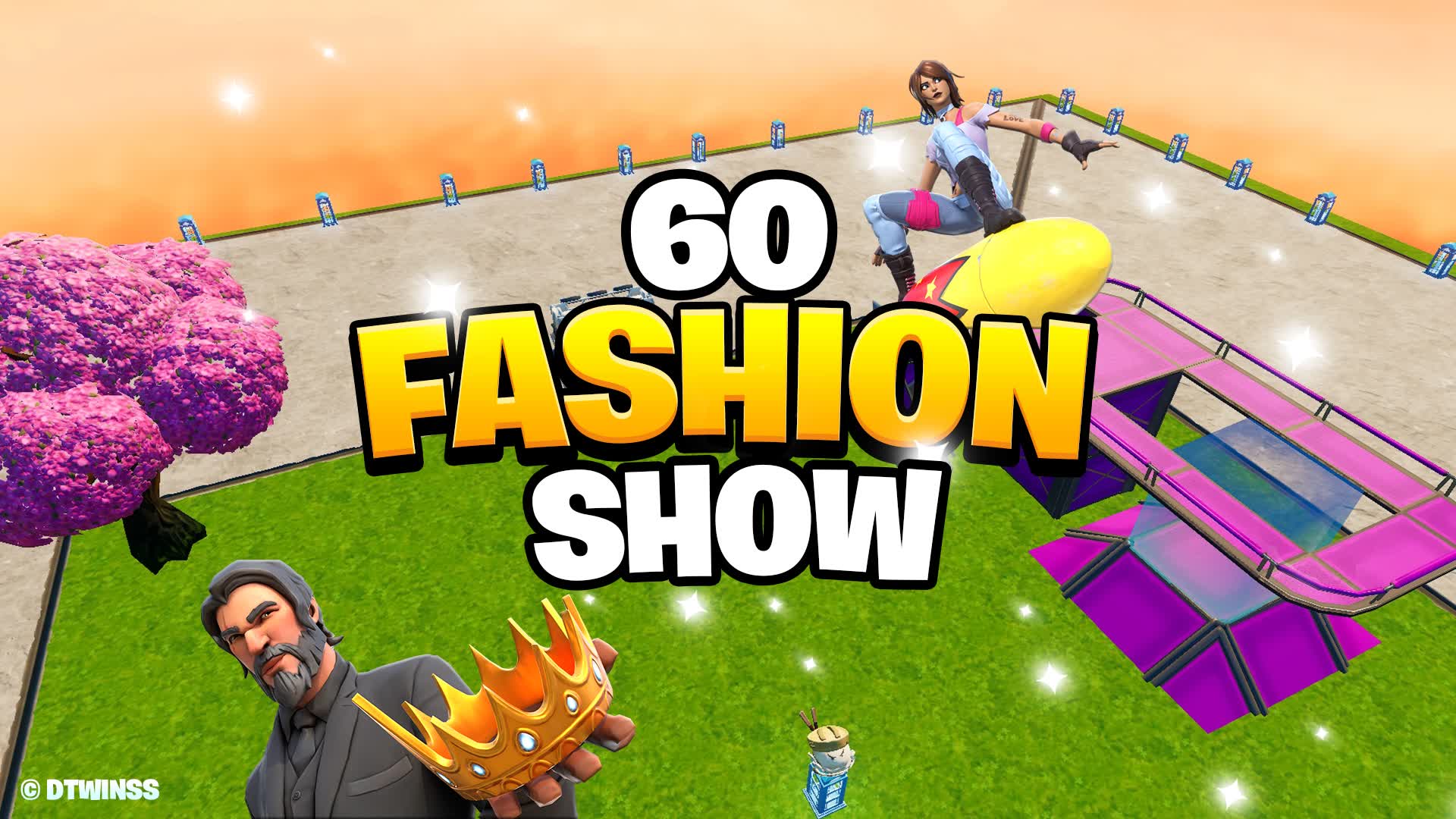 👑60 PLAYER SKIN CONTEST ULTRA🎭 [ dtwinss ] – Fortnite Creative Map Code