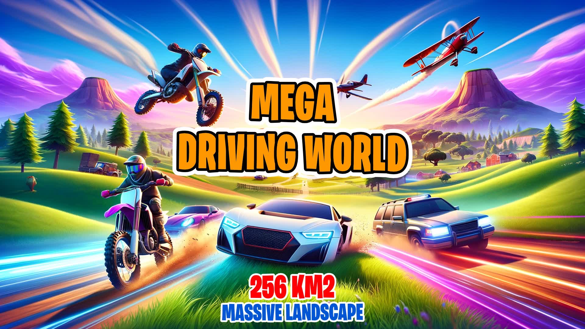 Mega Driving World [ uhafa77 ] – Fortnite Creative Map Code