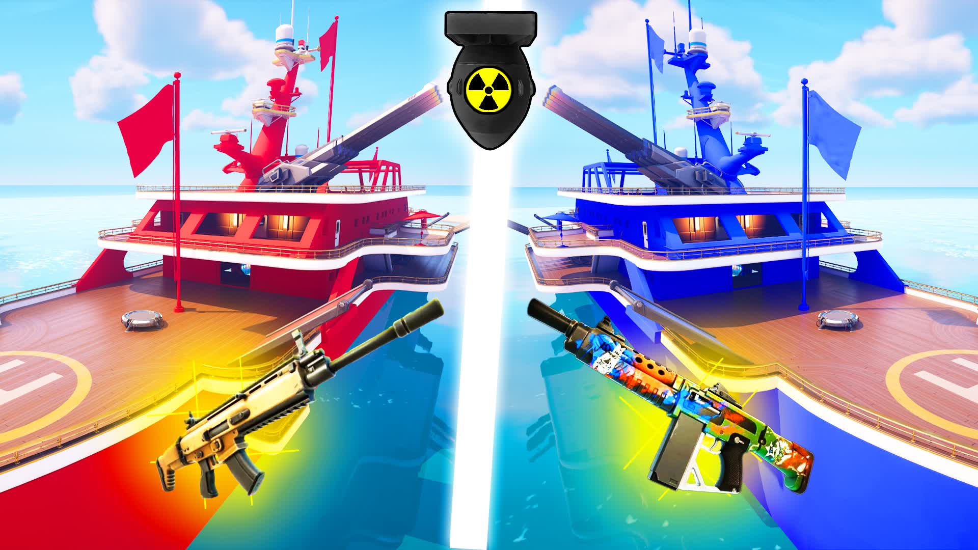 SUPER YACHTS RED VS BLUE 🔴🔵 [ tdgl ] – Fortnite Creative Map Code